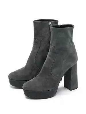 Prada Suede Platform Ankle Boots