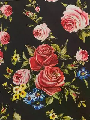 Dolce & Gabbana Floral Print Ruffled Hem Midi Skirt