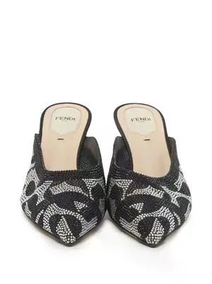 Fendi Colibri Crystal-embellished Mules