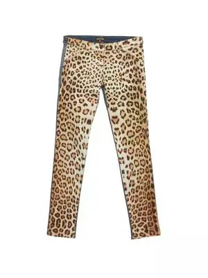 Roberto Cavalli Leopard Print Skinny Jeans - Blue