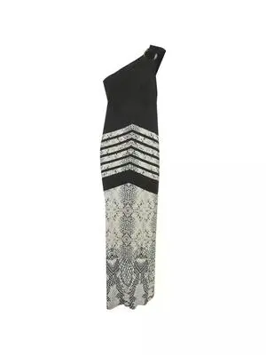 Roberto Cavalli One-shoulder Maxi Dress