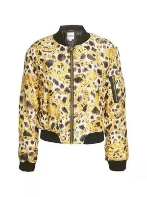 Moschino X H&m Leopard Print Zip-up Jacket - Neutrals