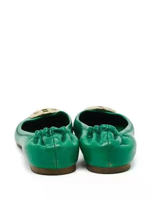 Tory Burch Minnie Logo Medallion Ballet Flats