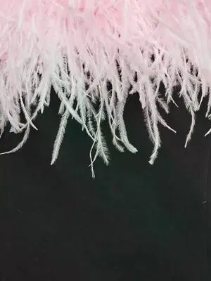 SELF-PORTRAIT Feather-trim Crystal-embellished Strapless Dress