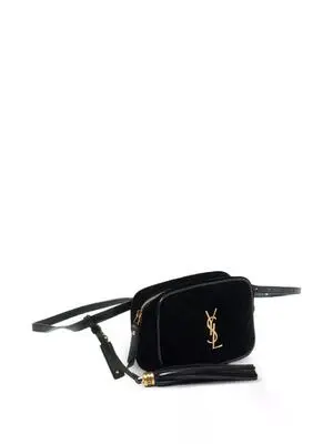 Saint Laurent Velvet Lou Belt Bag - Black
