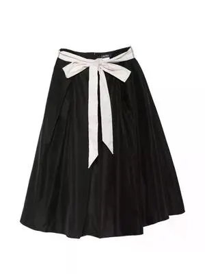 Max Mara Bow Detail A-line Skirt - Black