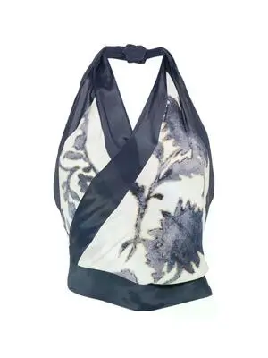 SIR. Phillipa Floral Print Halter Neck Top