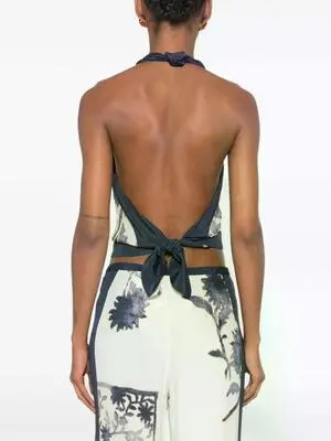SIR. Phillipa Floral Print Halter Neck Top