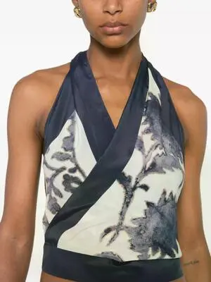 SIR. Phillipa Floral Print Halter Neck Top