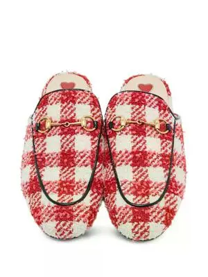 Gucci Princetown Horsebit Mules In Tweed