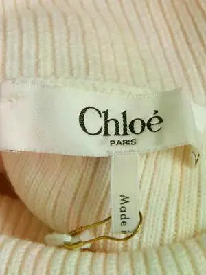 Chloé Ribbed Knit Roll Neck Long Sleeve Sweater