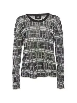 Dolce & Gabbana Plaid Knit Sweater - Black