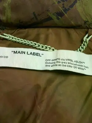 Off-White Camouflage Padded Jacket With Detachable Hood