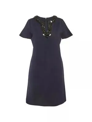 COUNTY OF MILAN Sequin-embellished Midi Dress - Blue