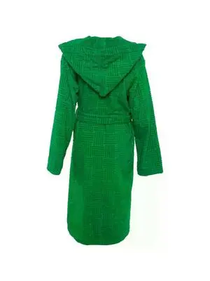 Bottega Veneta Intreccio Pattern Cotton Bathrobe