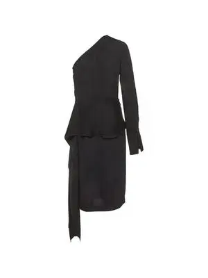 Stella McCartney One-shoulder Crepe Midi Dress