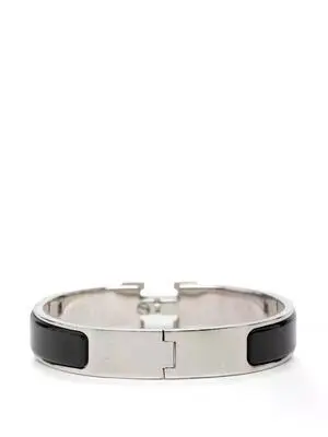 Hermès Narrow Enamel Clic H Bracelet Pm - Black