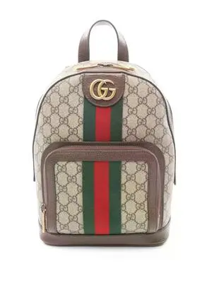 Gucci Small Gg Supreme Ophidia Backpack - Neutrals