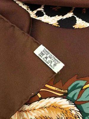 Hermès 2000-2026 Jungle Love Silk Scarf 90 Scarves - Brown