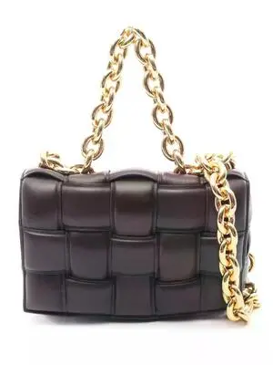Bottega Veneta Nappa Intrecciato Padded Chain Cassette Satchel - Brown