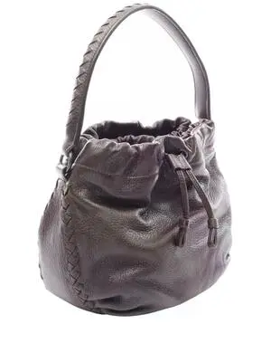 Bottega Veneta Intrecciato Trimmed Drawstring Handbag
