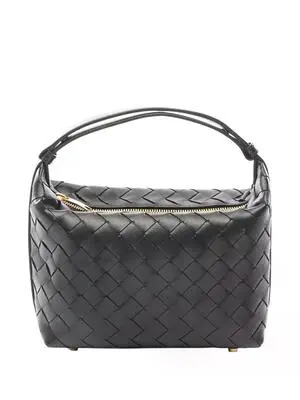 Bottega Veneta Mini Nappa Intrecciato Wallace Handbag - Black