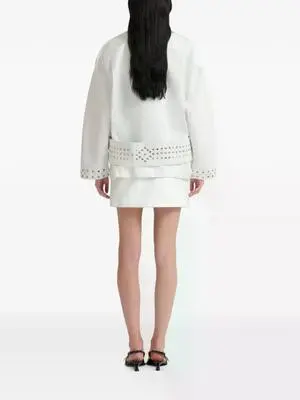 Marni Embellished Leather Mini Skirt