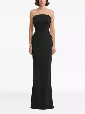 GEMY MAALOUF Strapless Sheer-corset Dress - Black