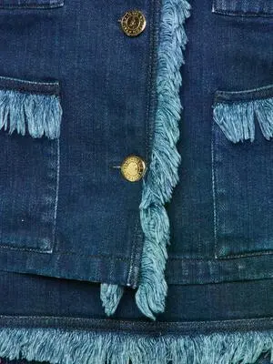 LOUIS VUITTON Denim Fringed Two-piece Set