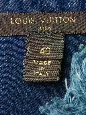 LOUIS VUITTON Denim Fringed Two-piece Set