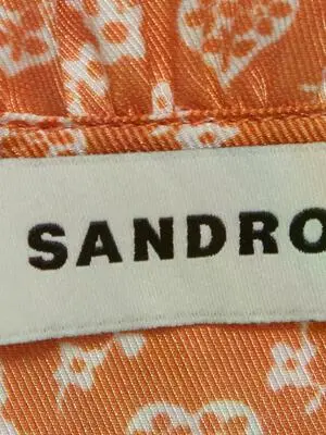 Sandro Suzen Ruffled Heart-print Dress