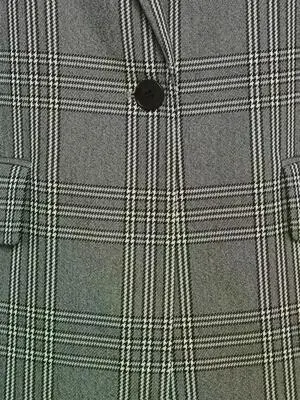 Maje Single-breasted Wool-blend Plaid Blazer