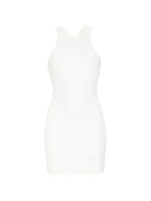 Patrizia Pepe Ruched Detail Mini Dress - Neutrals