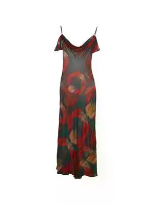 RAT & BOA Sleeveless Sheer Floral Print Dress