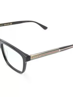 Gucci Rectangular Frame Glasses - Black