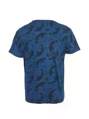 Versace Tiger-print T-shirt - Blue