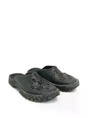 Gucci Logo Cut-out Flat Mules