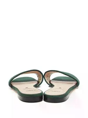 Fendi Logo-motif Satin Slides