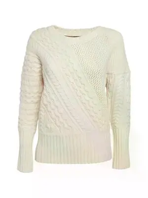 Burberry Cable Knit Crew Neck Sweater