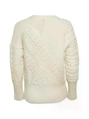 Burberry Cable Knit Crew Neck Sweater