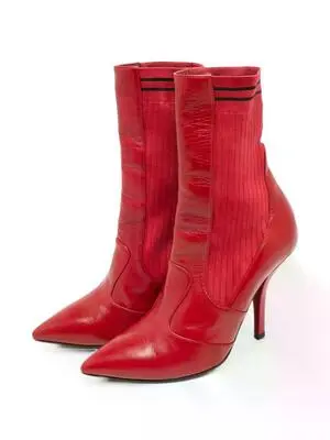 Fendi Rockoko Pointed-toe Ankle Boots