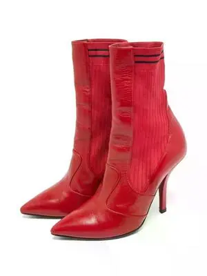Fendi Rockoko Pointed-toe Ankle Boots