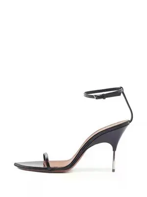 Amina Muaddi Bruna Heeled Sandals - Black
