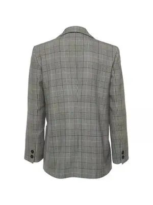 GANNI Plaid Print Blazer