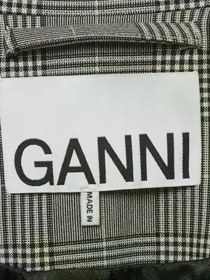 GANNI Plaid Print Blazer