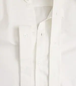 LATE FOR WORK Cotton Double-placket Shirt