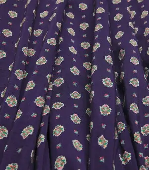 DÔEN Cotton-silk Safia Printed Midi Dress - Navy