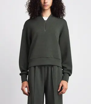 Varley Doublesoft Davidson Quarter-zip Sweatshirt - Green