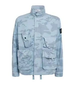 Stone Island Ripstop Faded Camouflage Jacket - Blue