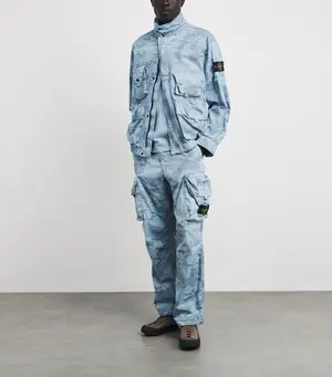 Stone Island Ripstop Faded Camouflage Jacket - Blue